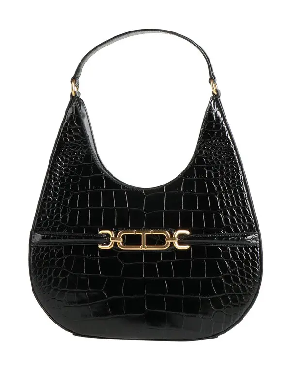 TOM FORD Hobo Bag In Crocodile-print Calfskin