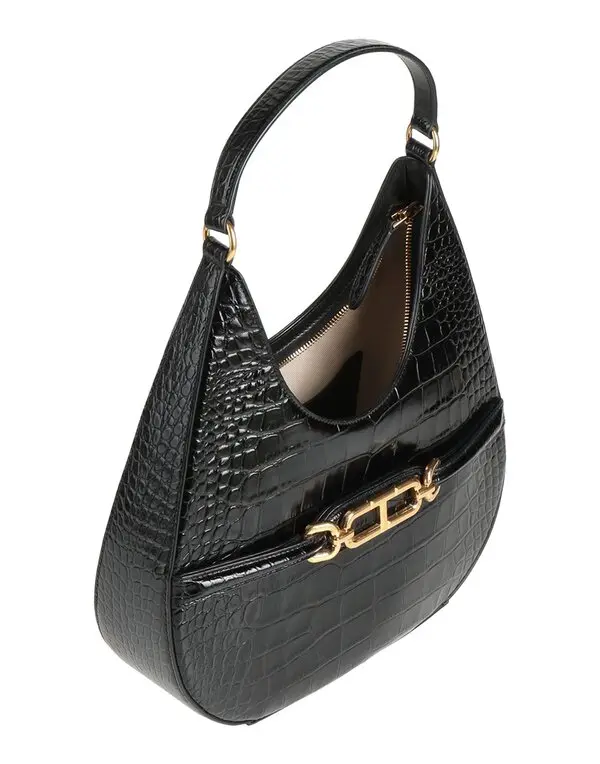 TOM FORD Hobo Bag In Crocodile-print Calfskin