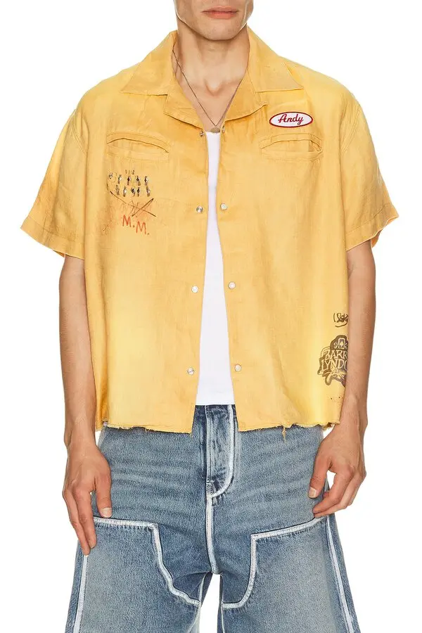 PALY HOLLYWOOD Montauk Short Sleeve Bowling Shirt