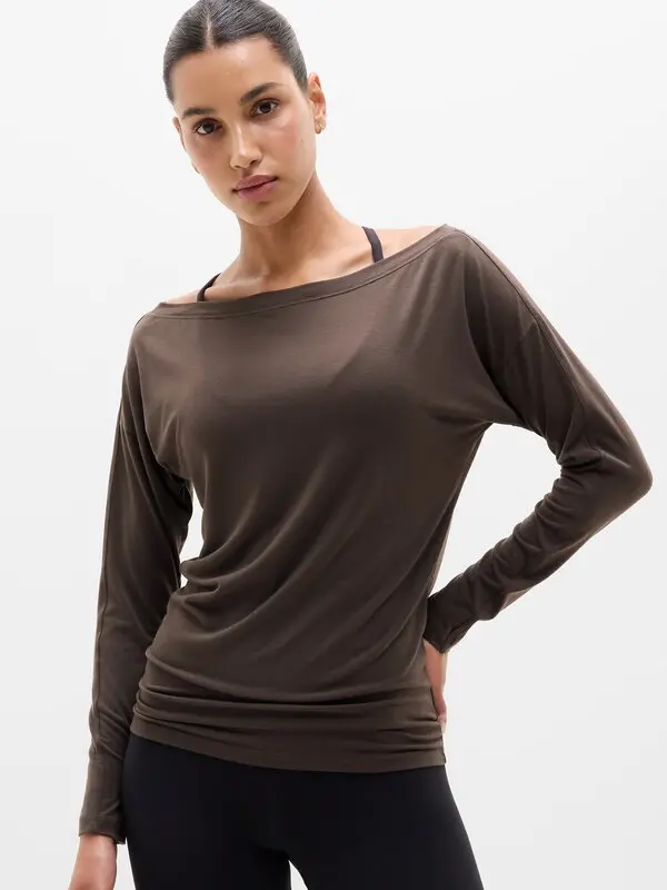 Athleta Off-the-shoulder Long Sleeve Top