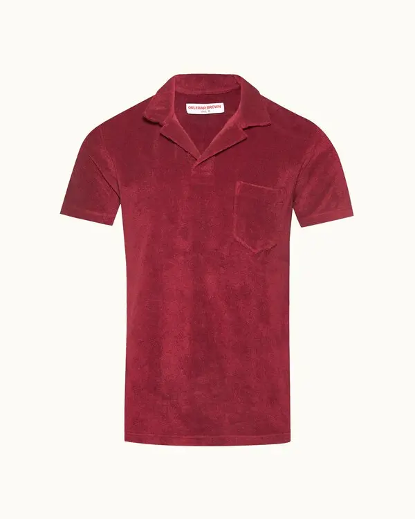 Orlebar Brown Tailored Fit Cotton Towelling Polo Hirt