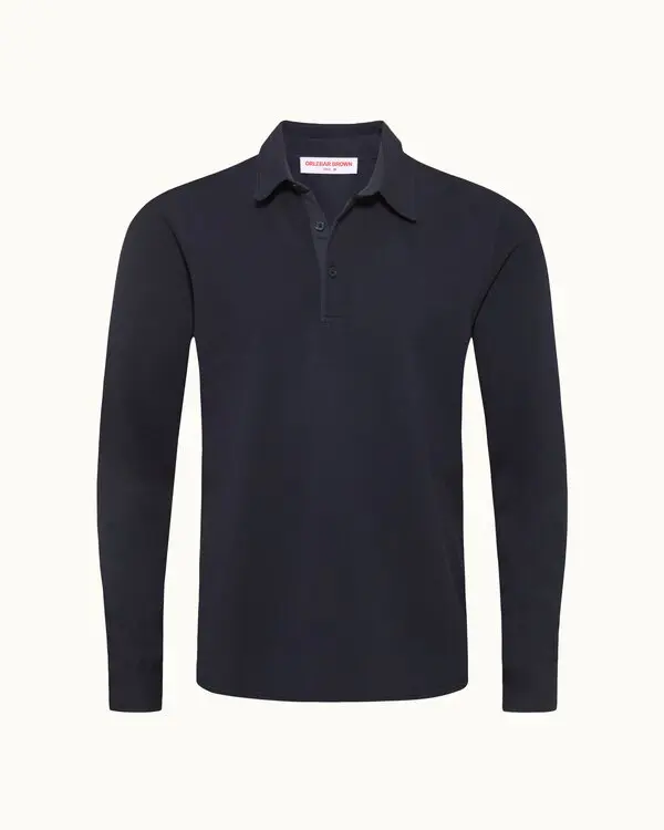 Orlebar Brown Classic Fit Pique Jersey Polo Shirt In Night Iris - Blue