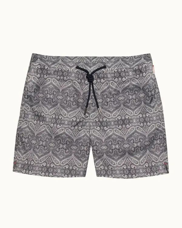 Orlebar Brown Mid-length Drawcord Swim Shorts With Exclusive Carnival Print - Blue