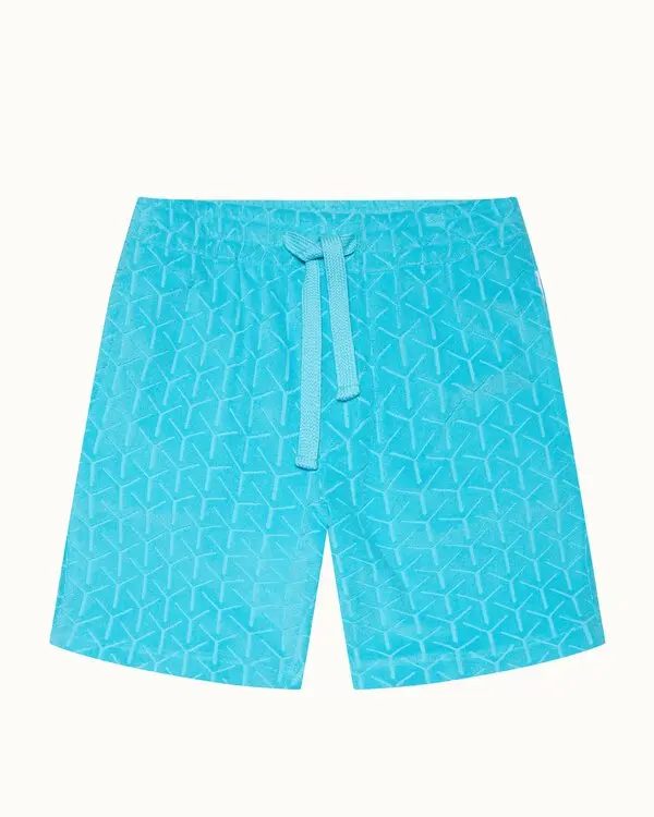 Orlebar Brown Geometric Towelling Sweat Shorts