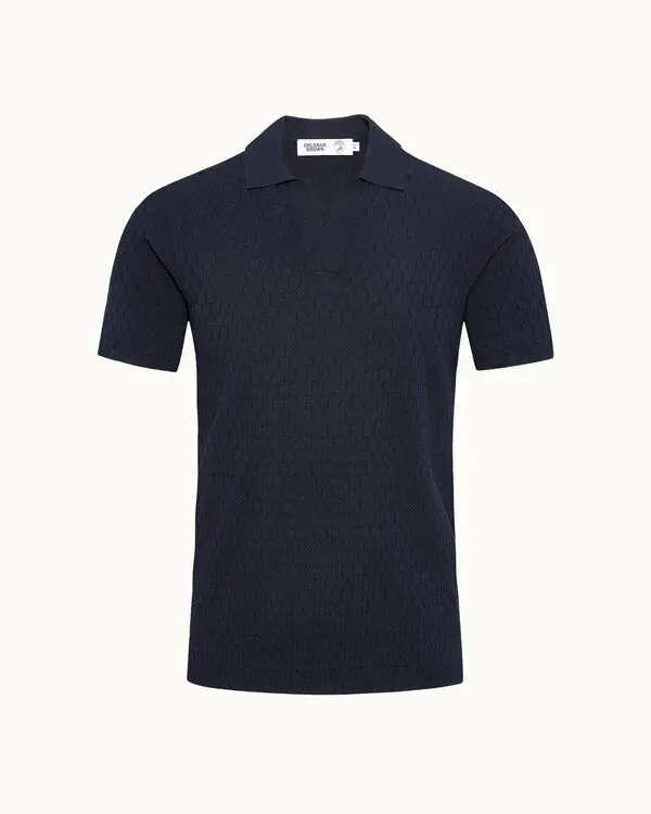 Orlebar Brown Autoobili Laborghini Night Iris Tailored Fit Polo Shirt - Blue