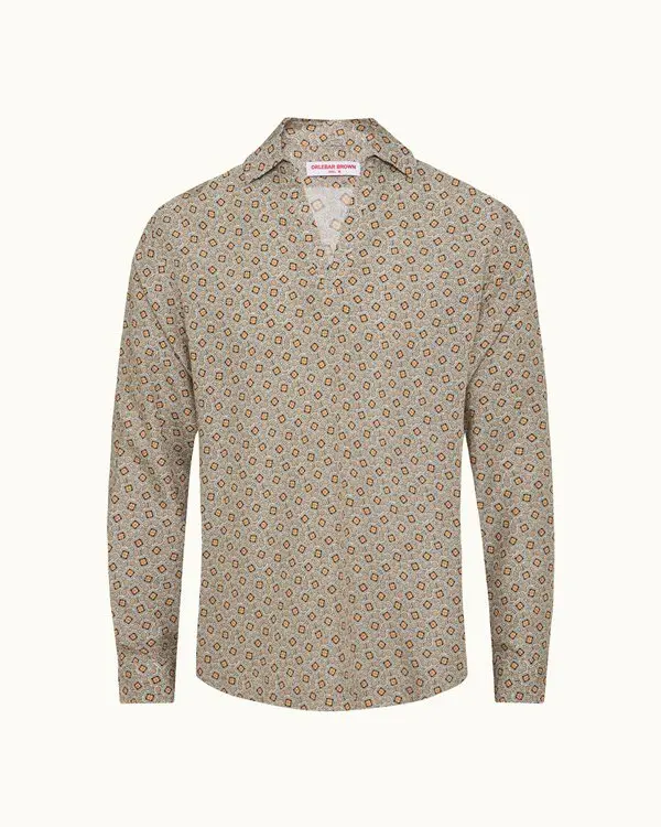 Orlebar Brown Relaxed Fit Open Resort Placket Shirt