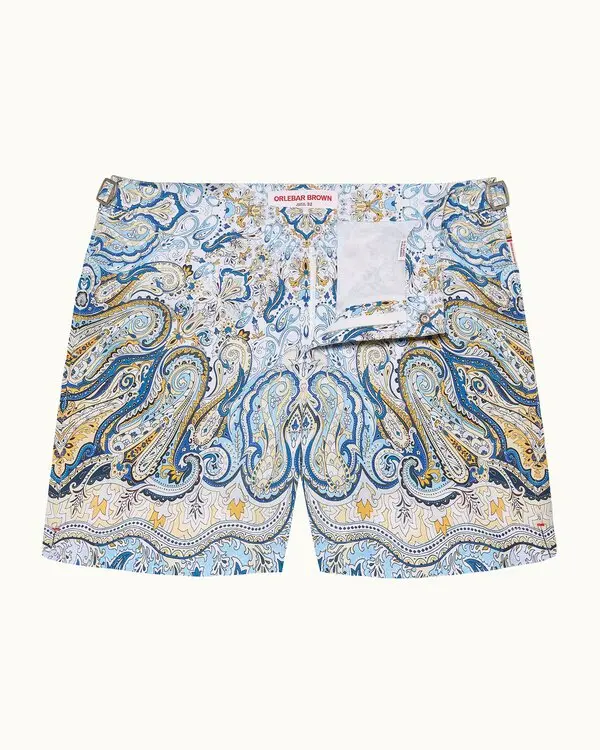 Orlebar Brown Mid-length Classic Fit Swim Shorts With Fairground Print - Multi/blue