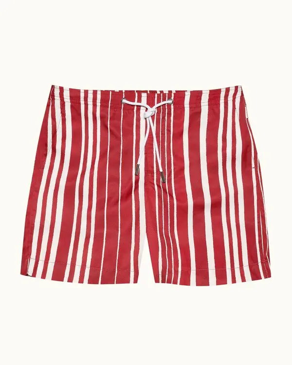 Orlebar Brown Mid-length Classic Fit Swim Shorts - Red