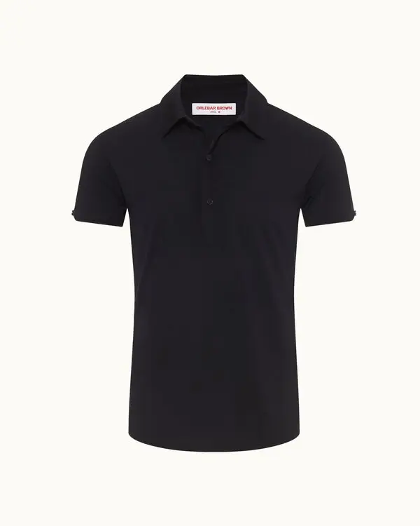 Orlebar Brown Tailored Fit Merino Polo Shirt In Night Iris - Blue
