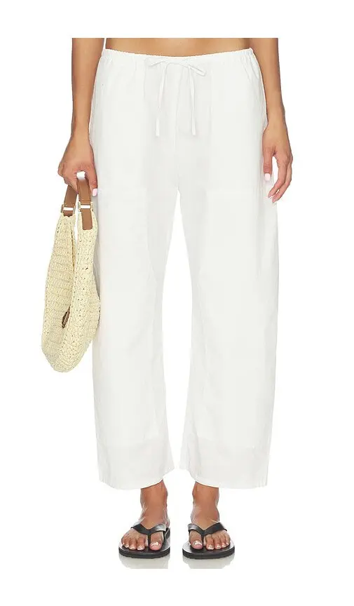 LESET Kyoto Carpenter Pant In White - Ice