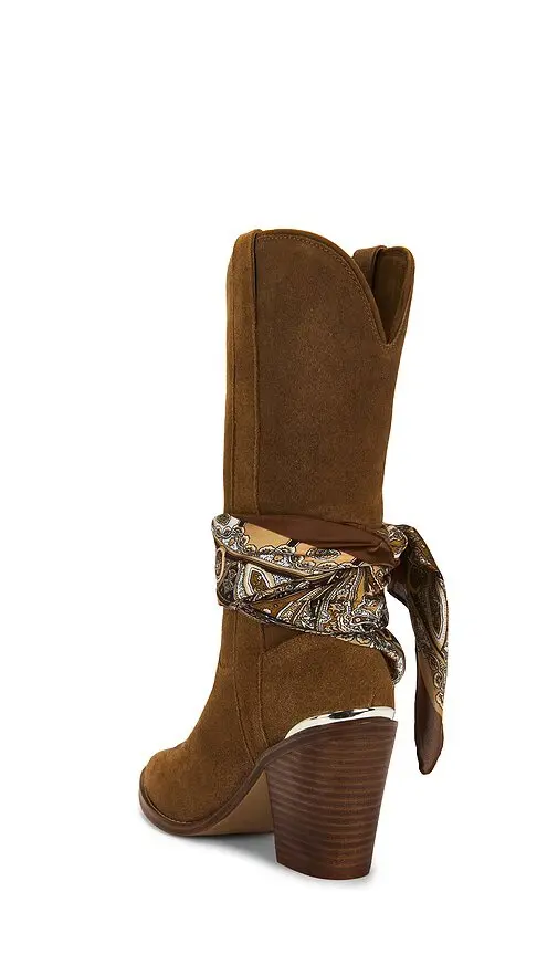Steve Madden Sally Scarf Boots In Brown