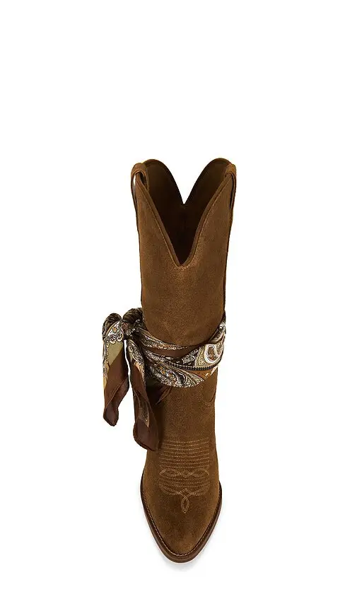 Steve Madden Sally Scarf Boots In Brown