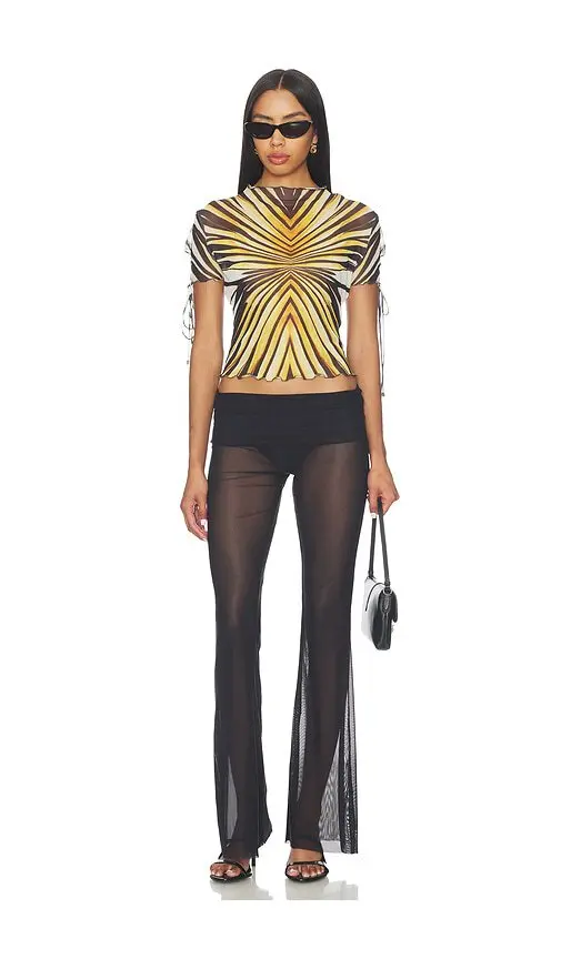 Roberto Cavalli Sheer Graphic Print T-shirt