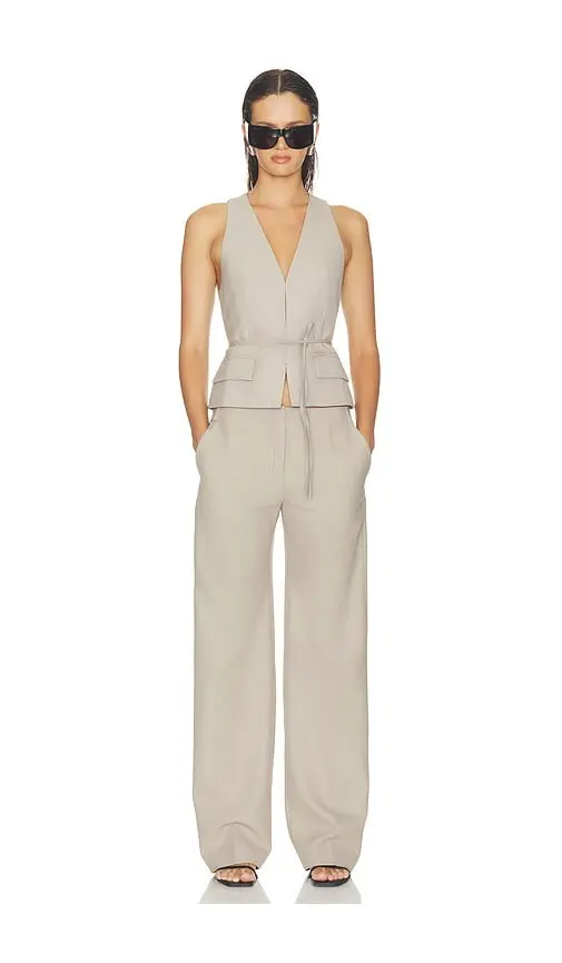 HAELO Halo Belted Vest In Beige