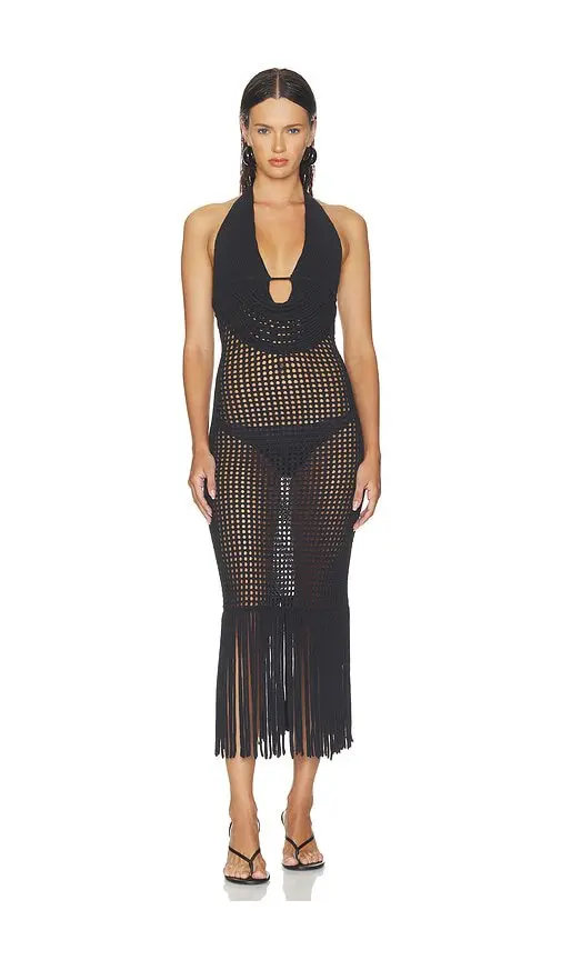 HAELO Double Two-toned Fringe Dress