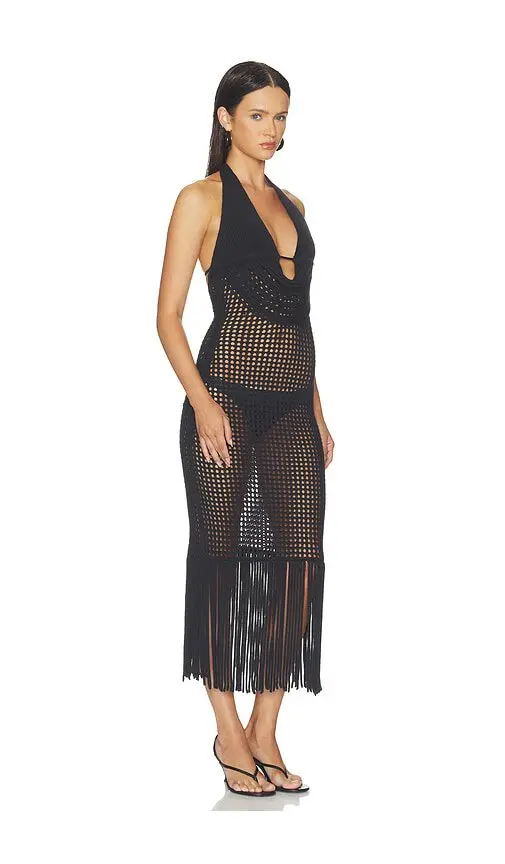 HAELO Double Two-toned Fringe Dress