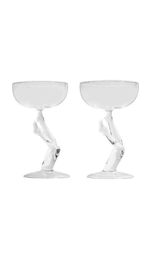 FAZEEK Tip Toe Coupe Glasses Set Of 2 In Na