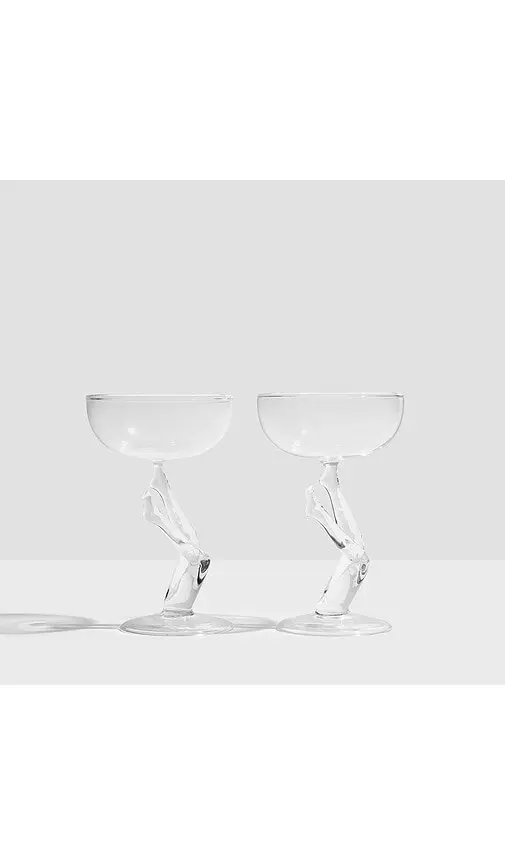 FAZEEK Tip Toe Coupe Glasses Set Of 2 In Na