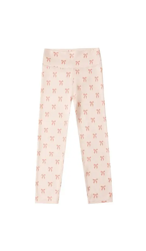 RYLEE + CRU Basic Legging In Pink - Bows