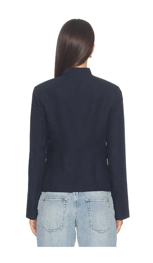 Rag & Bone Mercer Linen Blazer In Navy