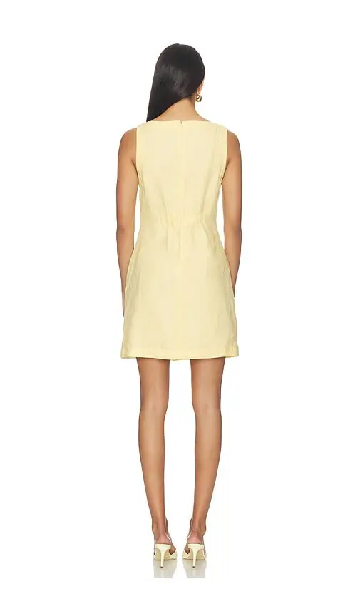 Madewell Boat Neck Linen Mini Dress