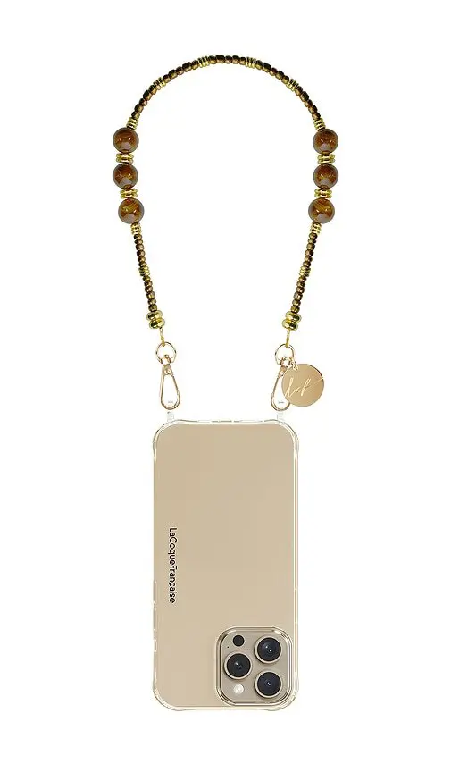 LA COQUE FRANCAISE Iris Iphone Case Chain In Metallic - Bronze