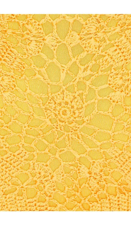 Simkhai Lyla Crochet Midi Dress In Yellow