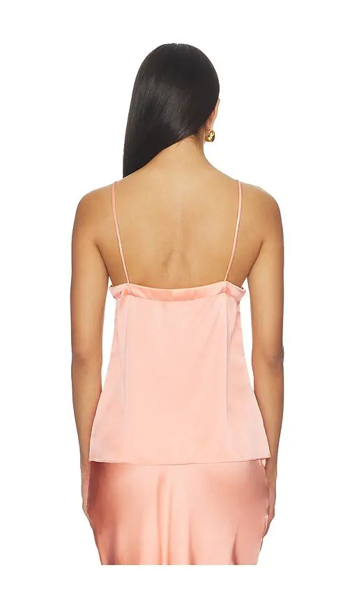 Sablyn Haya Lace Trim Square Neck Cami In Pink