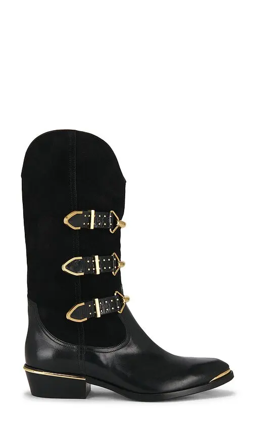 Isabel Marant Étoile Suede And Leather Buckled Boots