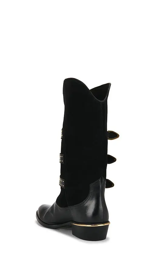 Isabel Marant Étoile Suede And Leather Buckled Boots