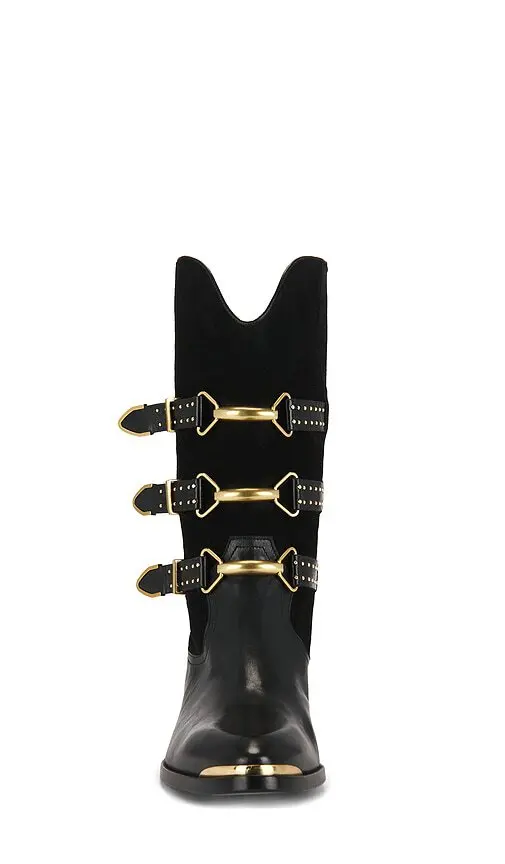 Isabel Marant Étoile Suede And Leather Buckled Boots