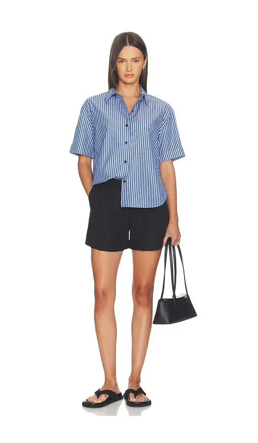 Rag & Bone Connie Short Sleeve Stripe Shirt