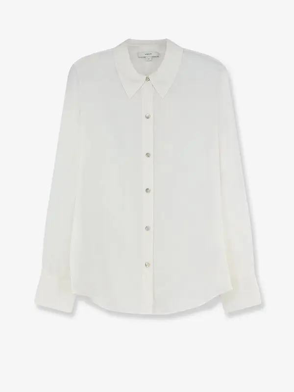 Vince Classic Satin Shirt - White