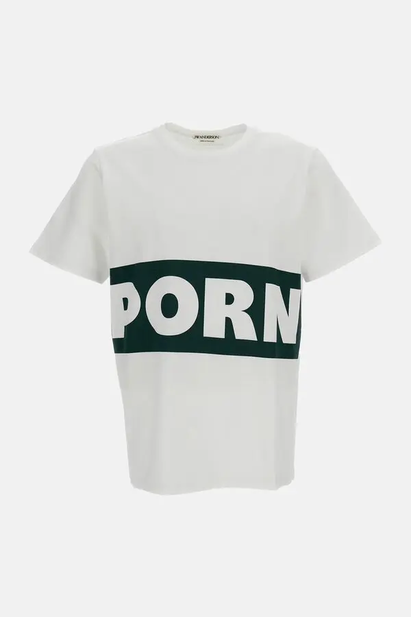 JW Anderson Maglietta Con Stampa - White