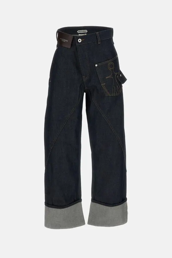 JW Anderson Twisted Seam Workwear Jeans - Blu