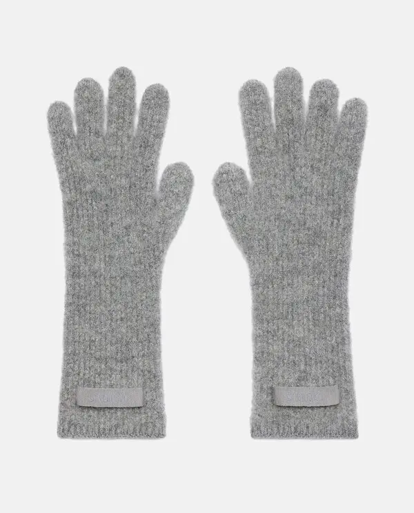 Jacquemus Logo-embellished Long Gloves - Grigio