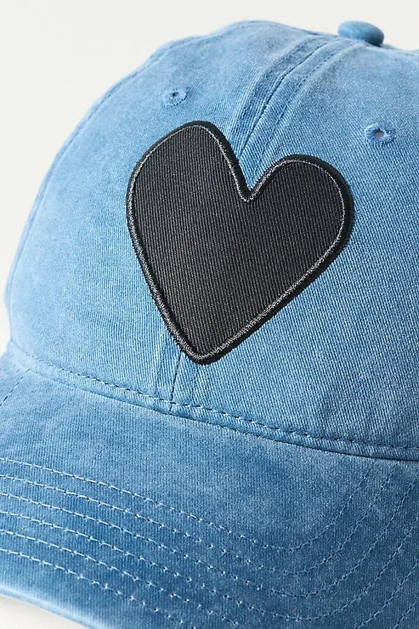 KERRI ROSENTHAL Denim Heart Baseball Cap