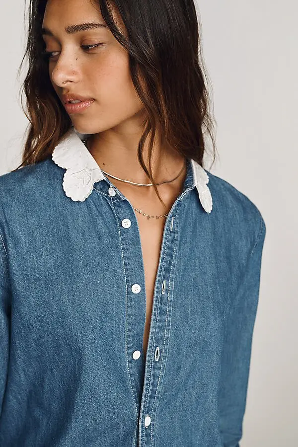 MOTHER Foxy Boxy Buttondown Shirt