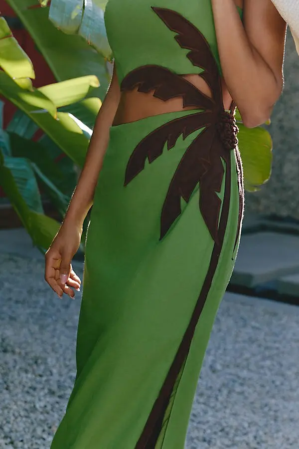 Farm Rio Palm Tree Midi Dress