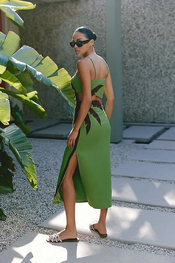 Farm Rio Palm Tree Midi Dress