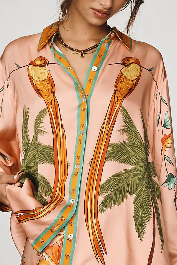 Farm Rio Birds Buttondown Shirt