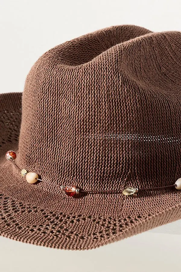 WYETH Beaded Nubby Rancher Hat - Chocolate