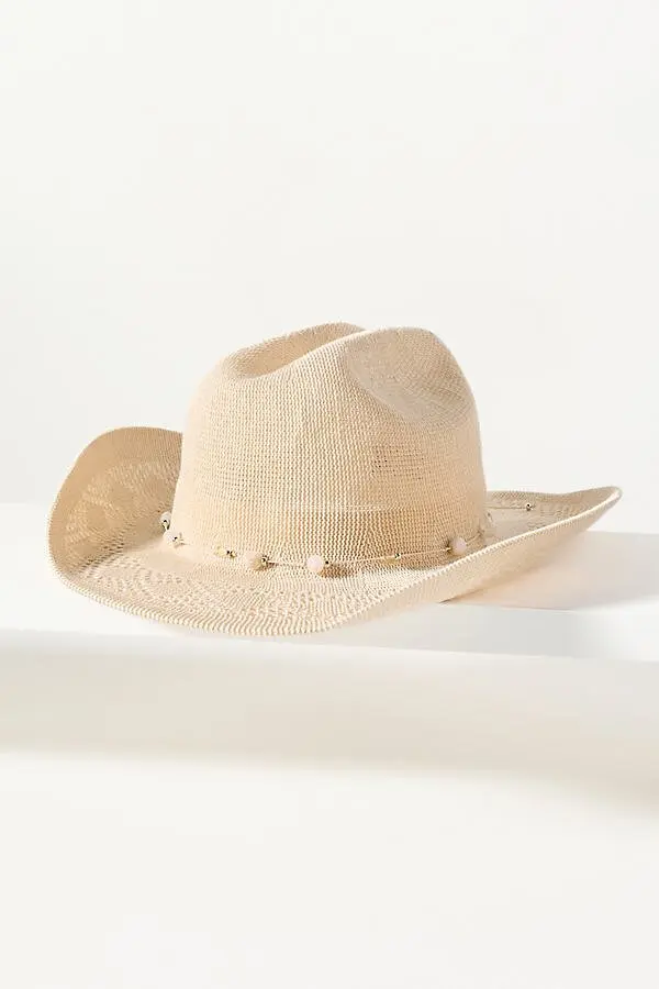 WYETH Beaded Nubby Rancher Hat - Light Sand