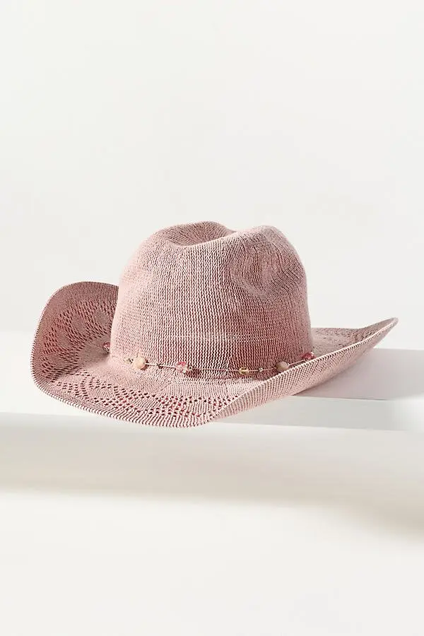 WYETH Beaded Nubby Rancher Hat - Mauve