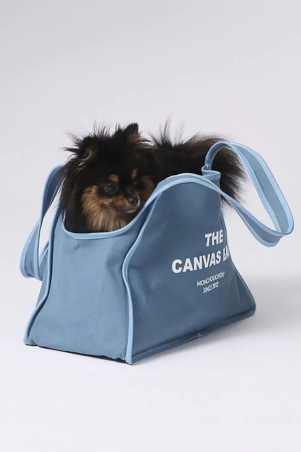 PETS SO GOOD The Canvas Pet Carrier Bag - Ash Blue