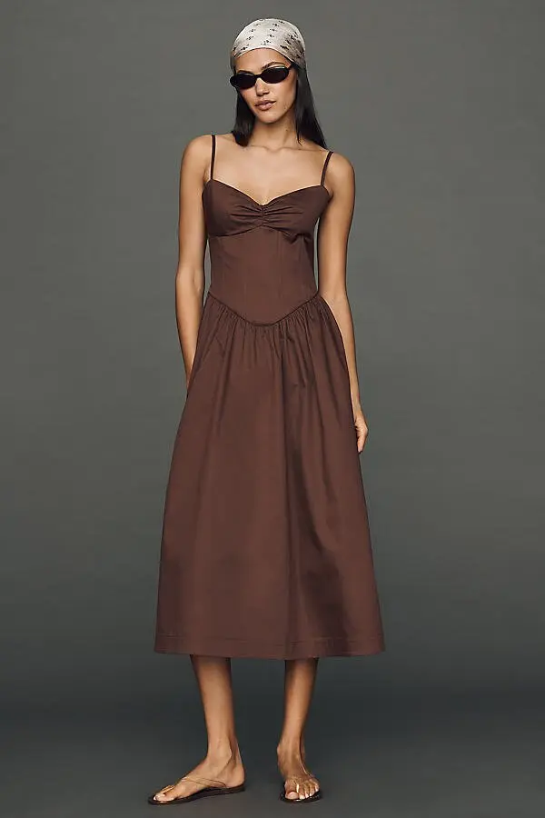 MARE MARE Cotton A-le Midi Dress