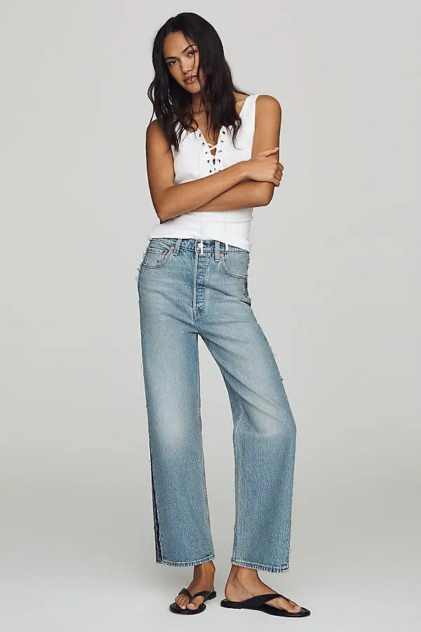 LEVI'S Ribcage High-rise Straight-leg Jeans