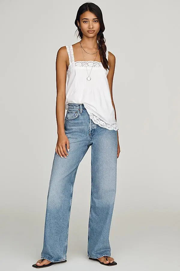 AGOLDE Vtage Loose High-rise Wide-leg Jeans - Outbreak