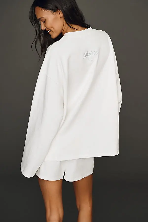 BRIDEMERCH Just Married Cotton Long-sleeve Top