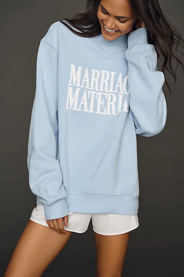 BRIDEMERCH Marriage Material Cotton Sweatshirt